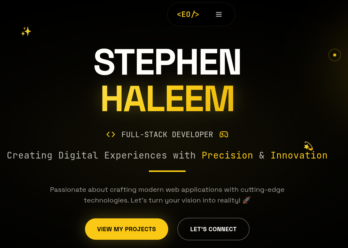 Stephen Haleem | Creative Developer Portfolio